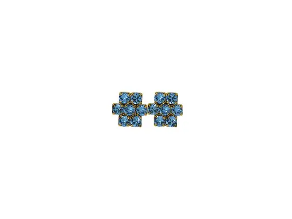 VICKISARGE The Hive Earrings In Gold Pierced - Blue