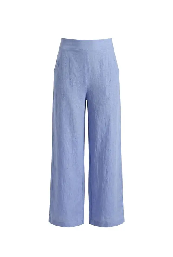 JAMES LAKELAND Relaxed Linen Trousers - Blue
