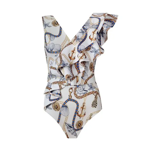 NUR KARAATA Lilac Tropezienne Swimsuit