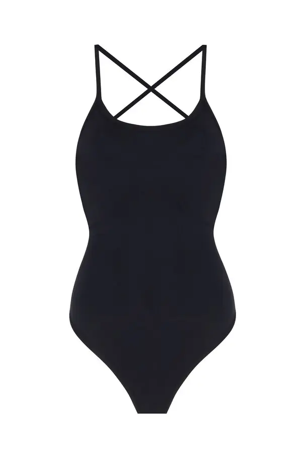 YORSTRULY Racer Swimsuit - Black