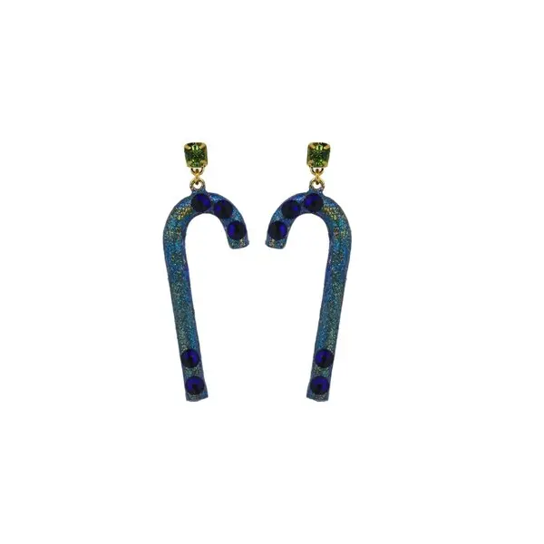 VICKISARGE Cool Mint Candy Cane Earrings - Gold