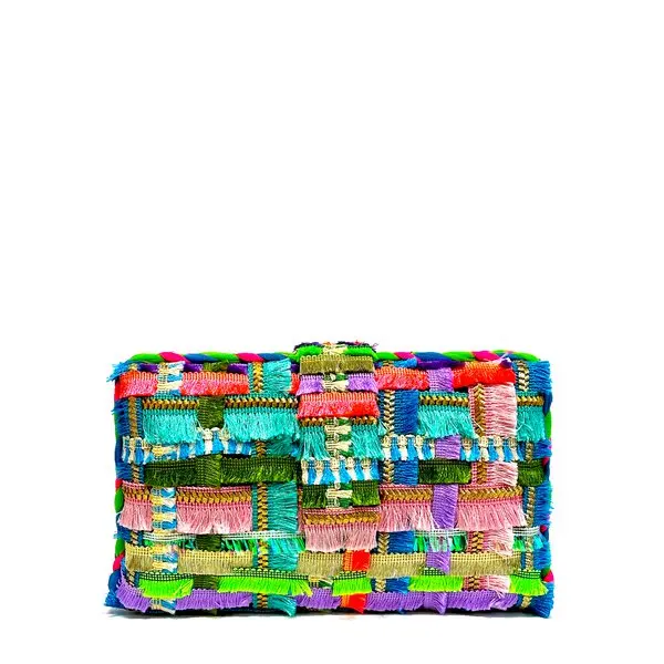 SIMITRI Florida Frill Clutch - Black