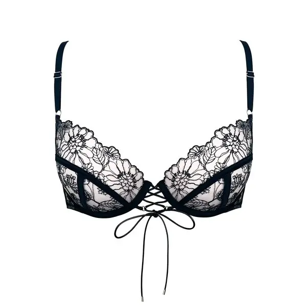 MONIQUE MORIN LINGERIE Whisper Wired Demi Bra - Black