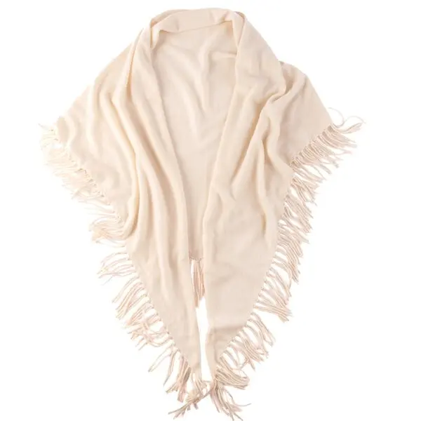 BEL CASHMERE Sienna Cashmere Shawl Ivory - White