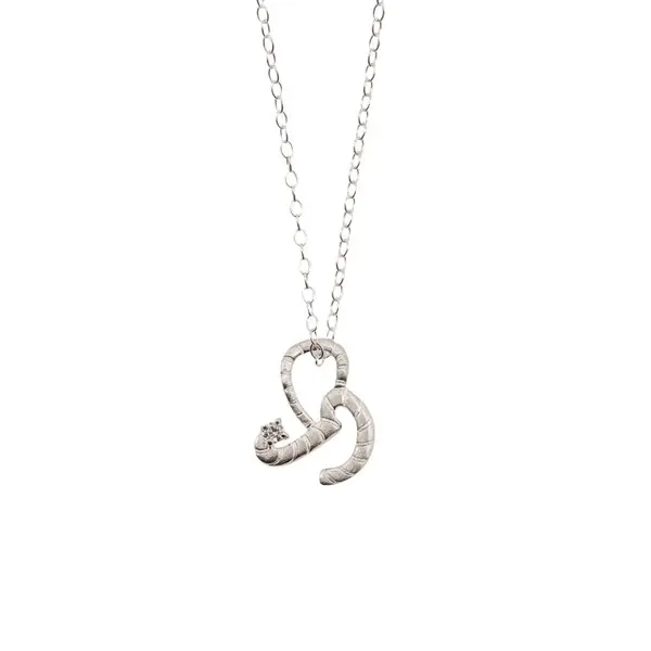 CLAIRE HILL DESIGNS Courage Shorthand Charm Necklace - Silver