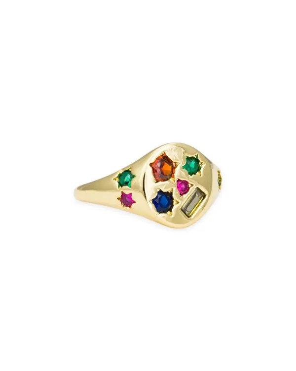 KYBELE STUDIO Celestial Burst Signet Ring - Gold