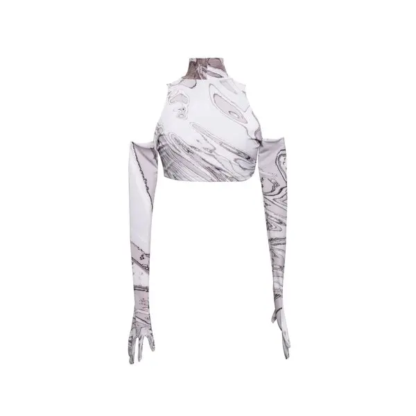 PALOMA LIRA Galaxy Gloves Top - Grey