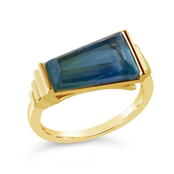 GLAMROCKS JEWELRY Blue / Gold Delano Ring- Marine Blue - Blue/gold