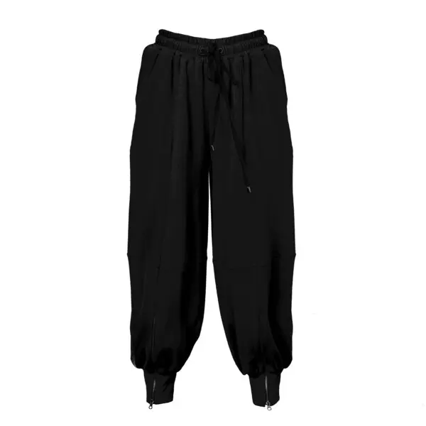 METAMORPHOZA Elastic Waist Harem Pants - Black