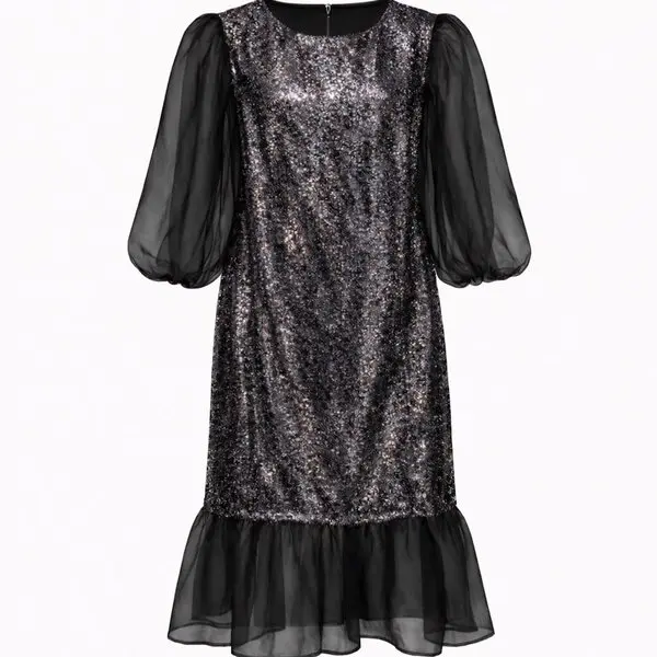MOOD SWINGS Black / Silver Midnight Dress - Black/silver