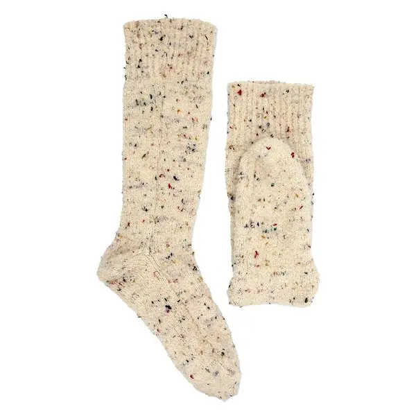 MAISON BOGOMIL Long Knit Socks Multicolor/cream - White