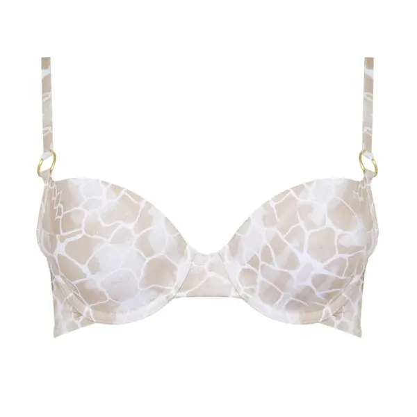 SOPHIA ALEXIA Neutrals Sand Pebbles Fiji Bralette Bikini Top - Yellow