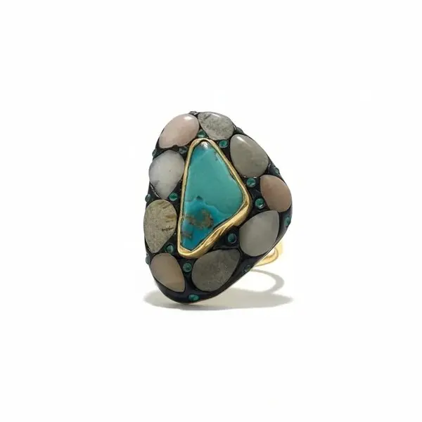 BY VIRGO Tareva Silver Ring - Blue