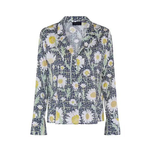 JESSICA RUSSELL FLINT Blazer Shirt Daisies - Black/white