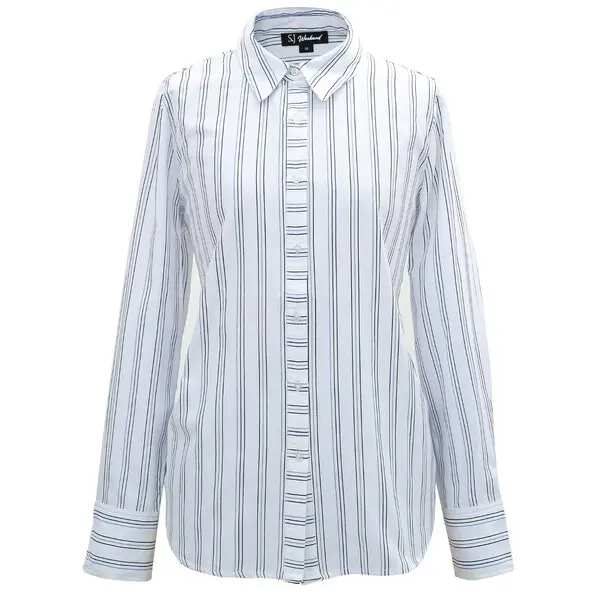 SMART AND JOY Classic Strip Shirt - White