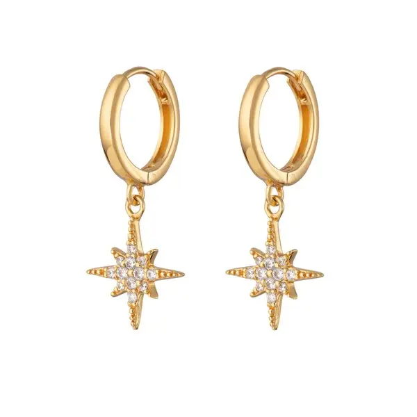 SCREAM PRETTY Starburst Hoop Earrings - Gold