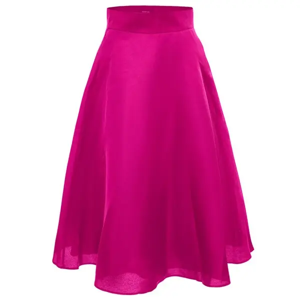 SMART AND JOY Flared Taffeta Skirt - Pink