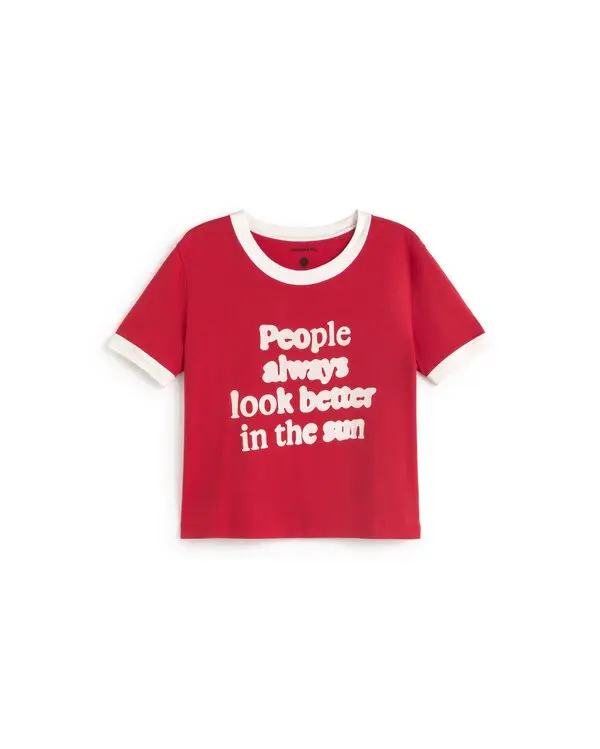 THINKING MU People Zowie R T-shirt - Red