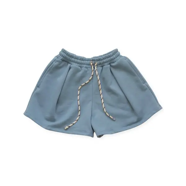 BRADFORD ROW Aphrodite Pleated Shorts - Blue