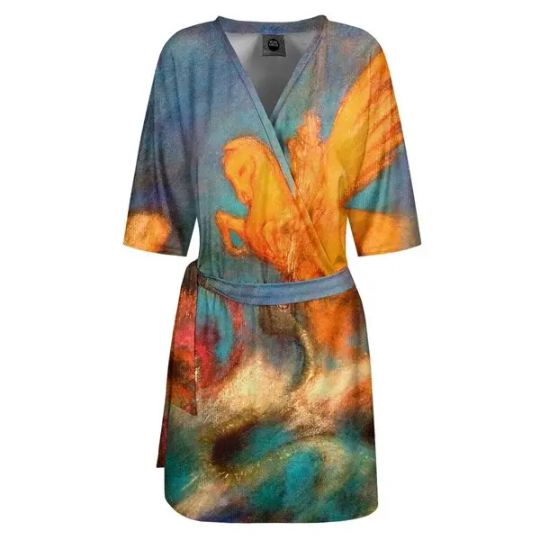 ALOHA FROM DEER Neutrals Pegasus And Andromeda Envelope Dress