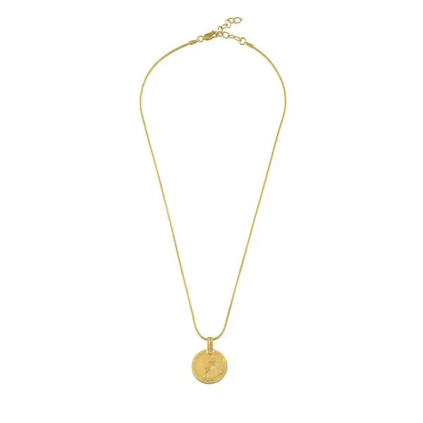 OPIUM JEWELS Small Vintage Rupee Coin On Plated Chain - Gold