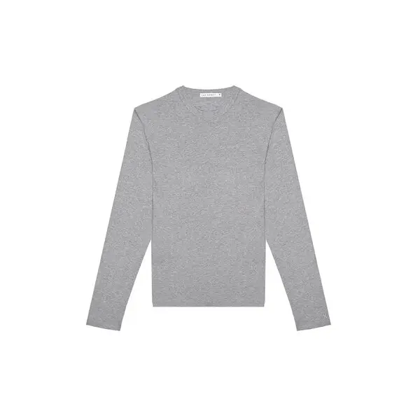 THE KOOZY Nate Long Sleeve In Organic Cotton & Recycled Cotton In Melange - Grey