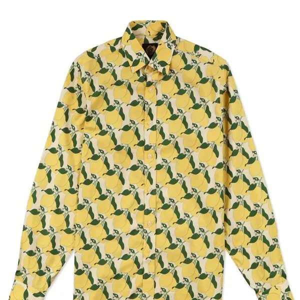 GRESHAM BLAKE Lemon Print Shirt - Yellow