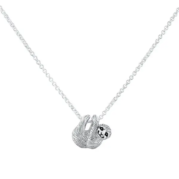 LILY CHARMED Sterling Sloth Charm Necklace - Silver