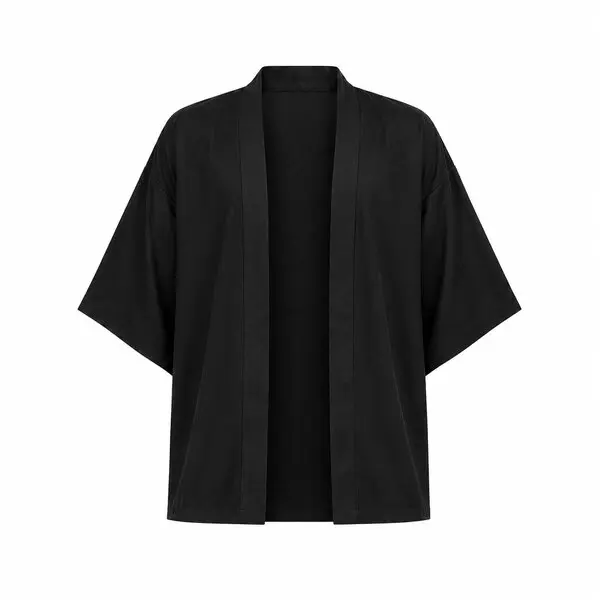 ORIGIN OF HEARTS Mamba Satin Kimono - Black