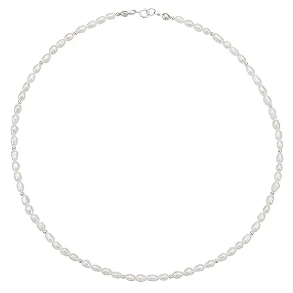 LILY & ROO Beaded Seed Pearl Choker - Silver