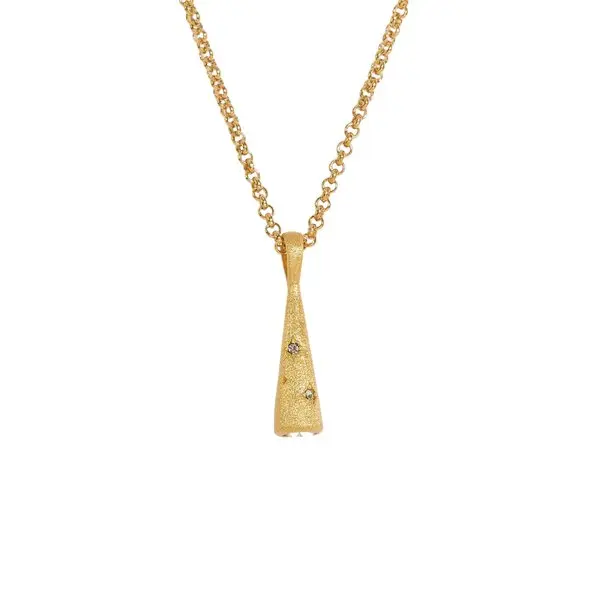 CLAIRE HILL DESIGNS Sparkly Comet Charm Necklace - Gold