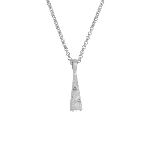 CLAIRE HILL DESIGNS Sparkly Comet Charm Necklace - Silver