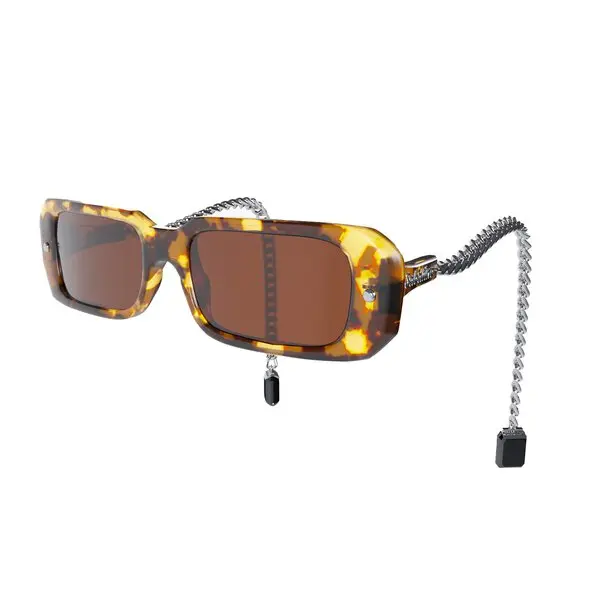 SABATINO Downlow Frames Leopard Acetate Silver Gem - Gray