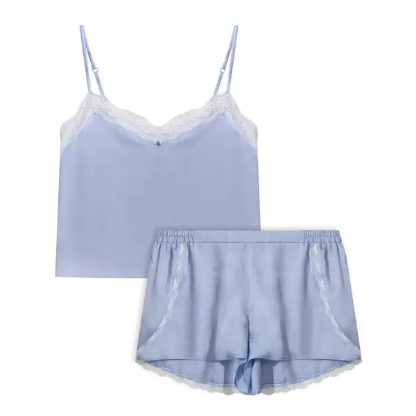 HOUSE OF SILK Golden Camisole Set Ice - Blue