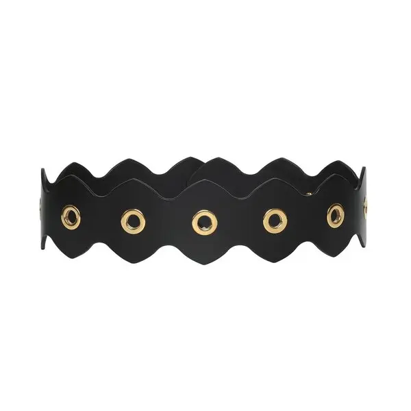 HAUTE CUIR Lume Waist Leather Belt - Black