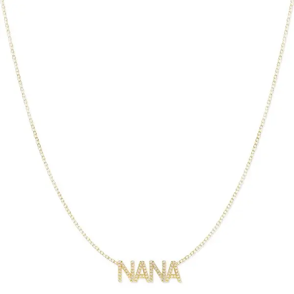 Maya Brenner Designs Pavé Nana Necklace Yellow - Gold