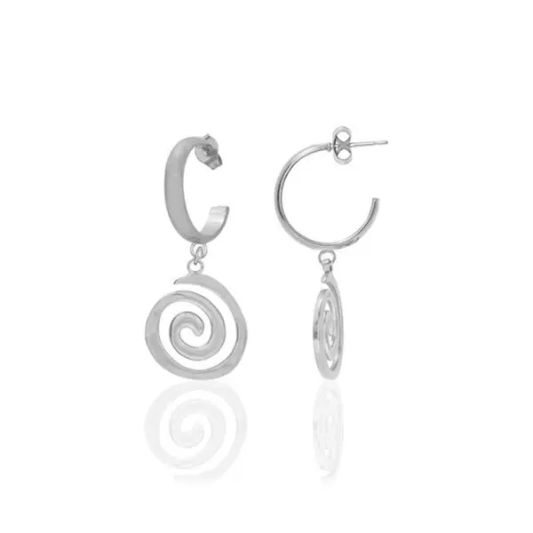 A WEATHERED PENNY Astrid Hoops - Silver