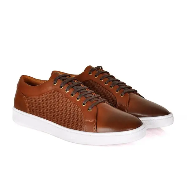 DAVID WEJ Bradford Leather Sneakers - Brown
