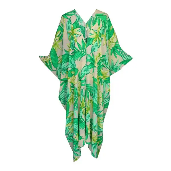 JENNAFER GRACE Canopy Nude Caftan - Green