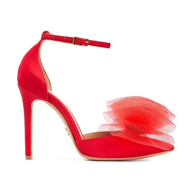 GINISSIMA Alice Bow Tulle Satin Shoes