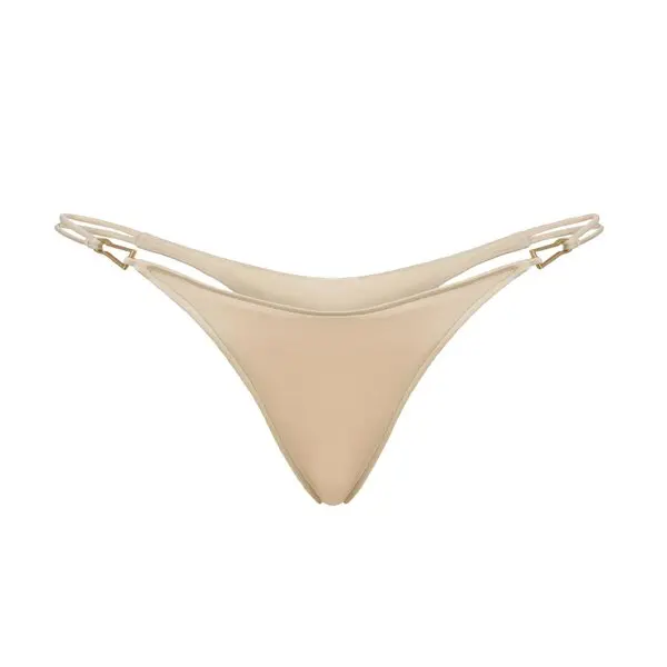BIANCA RESORTWEAR Neutrals Rose Swim Bottom In Cream - White