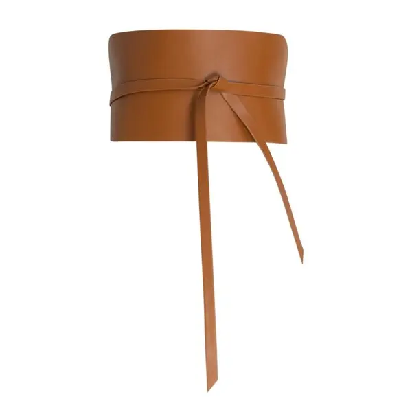 CIRCULAR PATH Corset Belt Pecan Vegan Leather - Brown