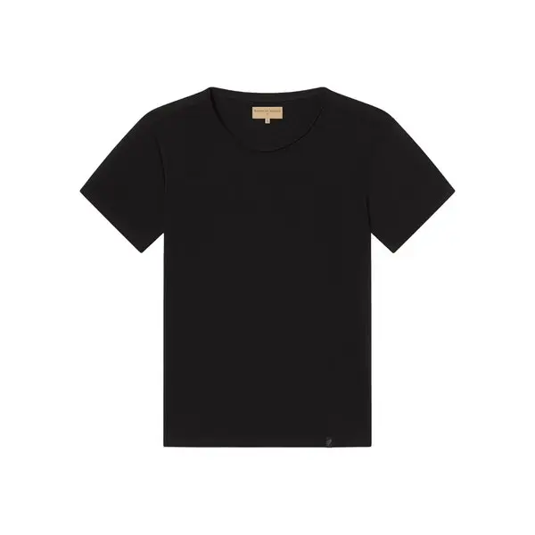 WESTON JON BOUCHER Silas Raw Neck Slim Fit Tee Obsidian - Black