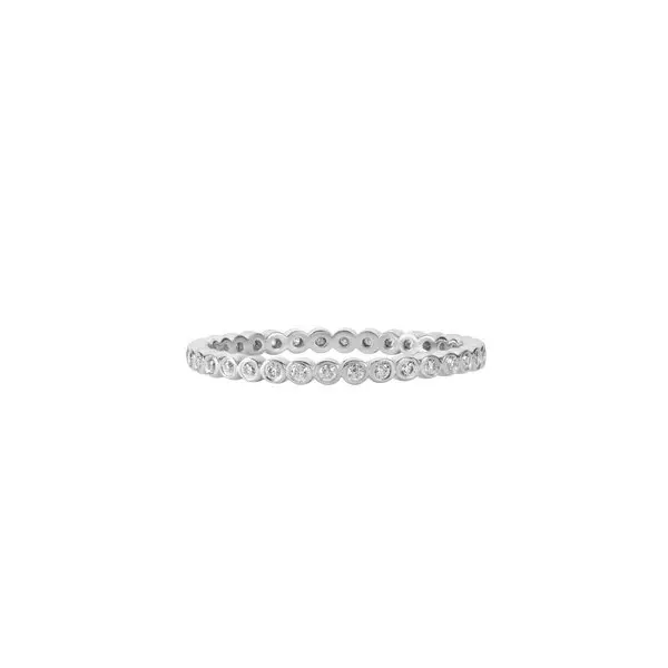 BLOOMTINE | EARTH ANGEL HQ Illuminess™ Ss Bezel Stacking Ring - Silver