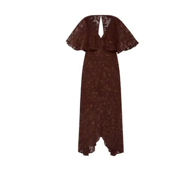 LITTLE LIES Sugar Chiffon Midi Dress - Brown