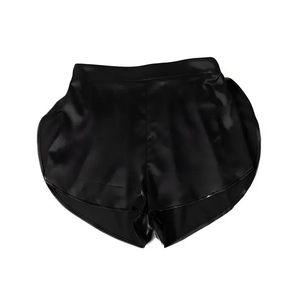 SOFT STROKES SILK Pure Mulberry Silk Petal Shorts, Mid-waist, Silk Charmeuse - Black