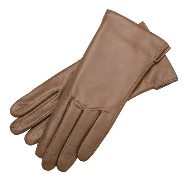 1861 GLOVE MANUFACTORY Sienna Minimalist Leather Gloves In Mink - Brown