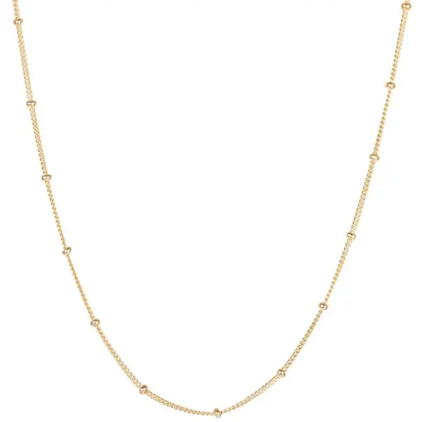 ZOHREH 18" Stationed Bead Chain 9k