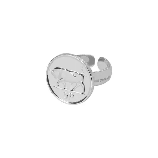 KATIE MULLALLY Irish 5p Adjustable Ring - Silver