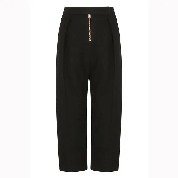 F.J.K BY FARAH KADHIMI Sylvie The Semi Casual Trousers With Wolden Zip - Black
